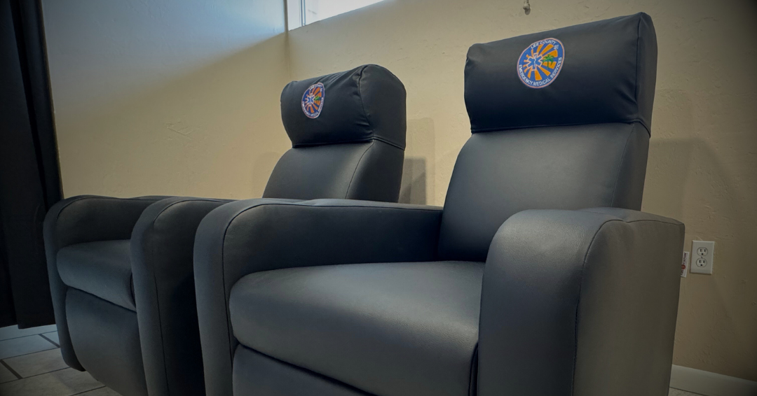 Theater-Style Reclining Firehouse Chairs Lee County EMS – Working Fire ...