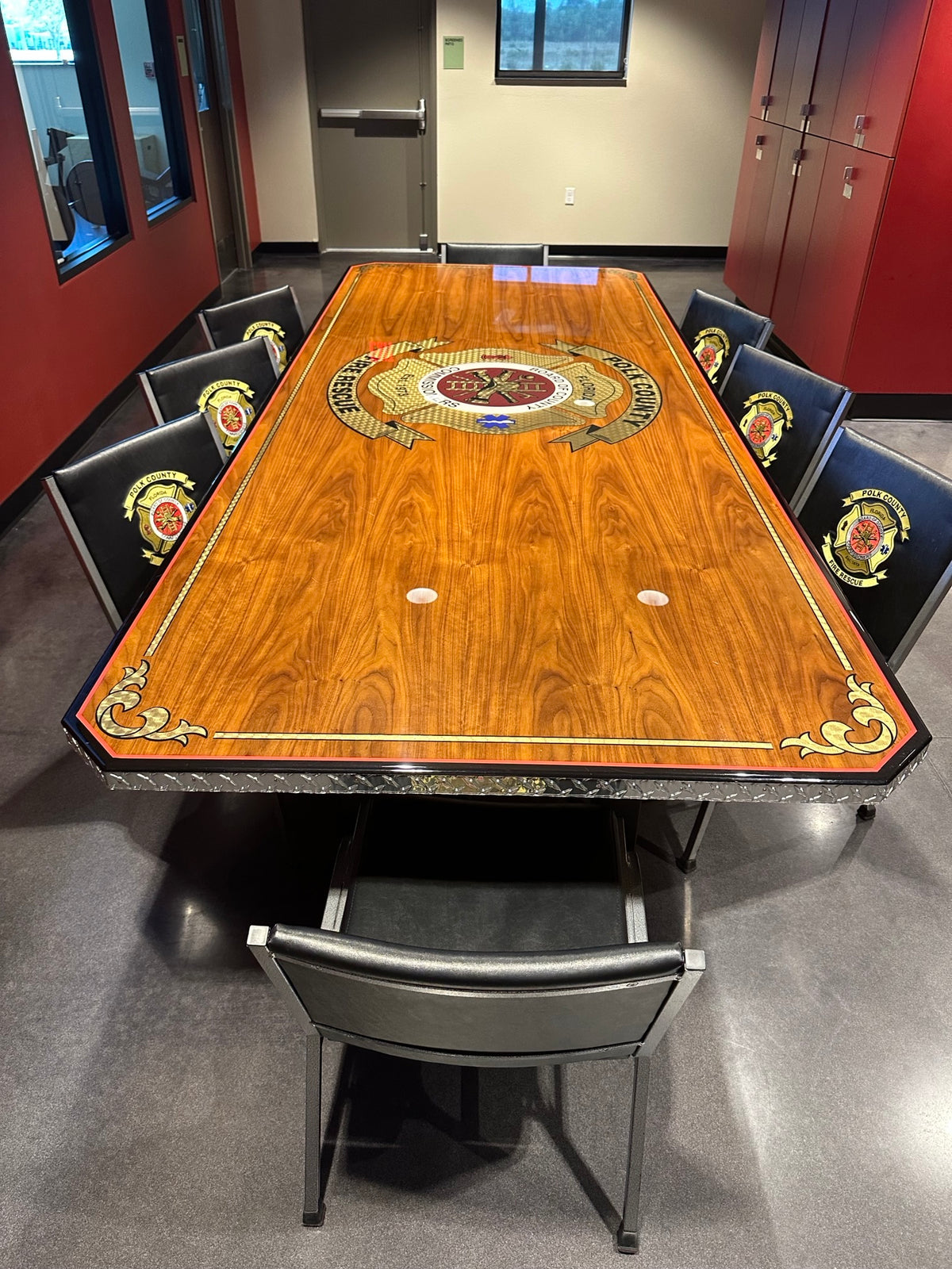 Custom Firehouse Dining Table | Fire Station Furniture – Working Fire ...